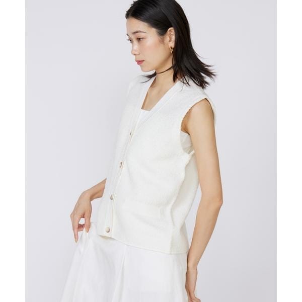 イネド（INED）/Vネックニットジレ