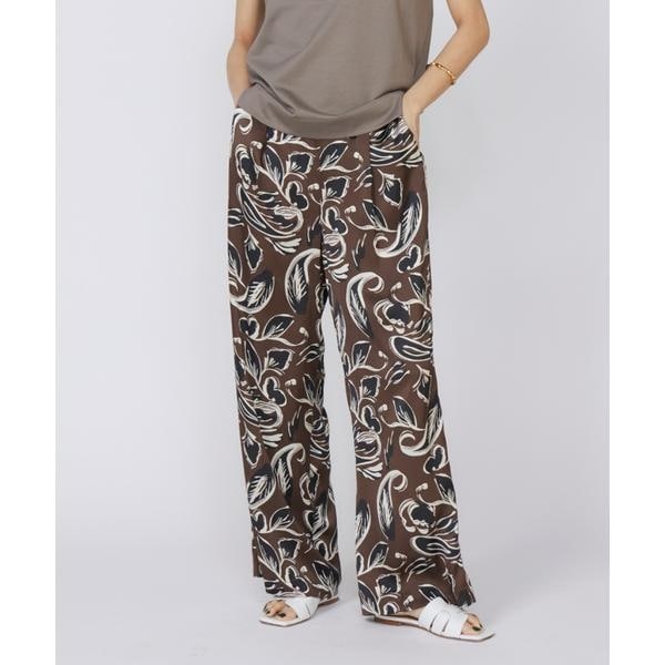 イネド（INED）/《大きいサイズ》イージーワイドプリントパンツ