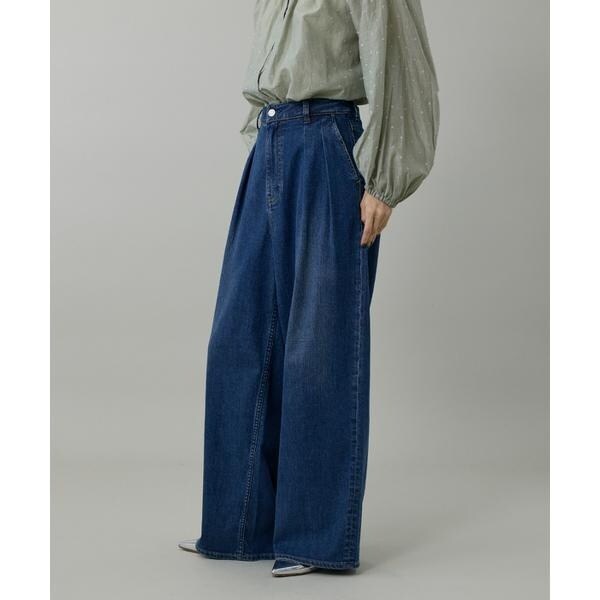 イネド（INED）/INED別注 ツータックワイドデニム Lemongrass《Healthy DENIM》