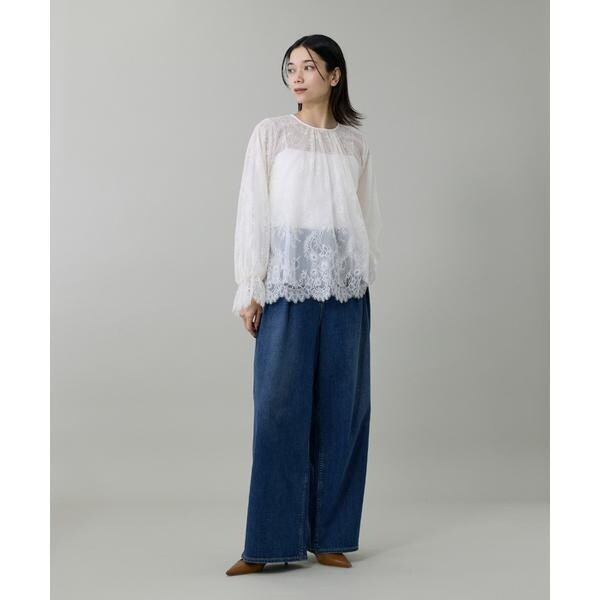イネド（INED）/INED別注 ツータックワイドデニム Lemongrass《Healthy DENIM》