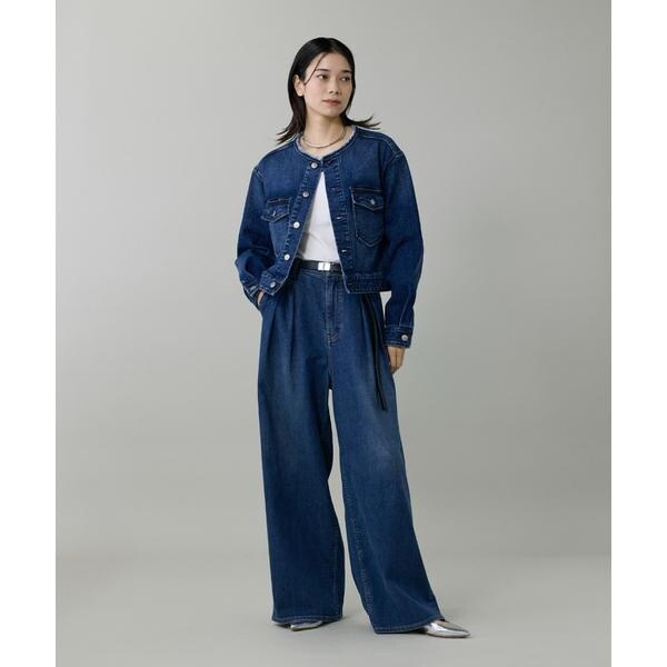 イネド（INED）/INED別注 ツータックワイドデニム Lemongrass《Healthy DENIM》