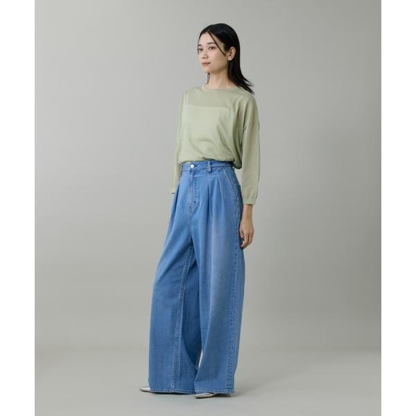 イネド（INED）/INED別注 ツータックワイドデニム Lemongrass《Healthy DENIM》
