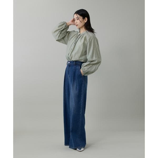 イネド（INED）/INED別注 ツータックワイドデニム Lemongrass《Healthy DENIM》