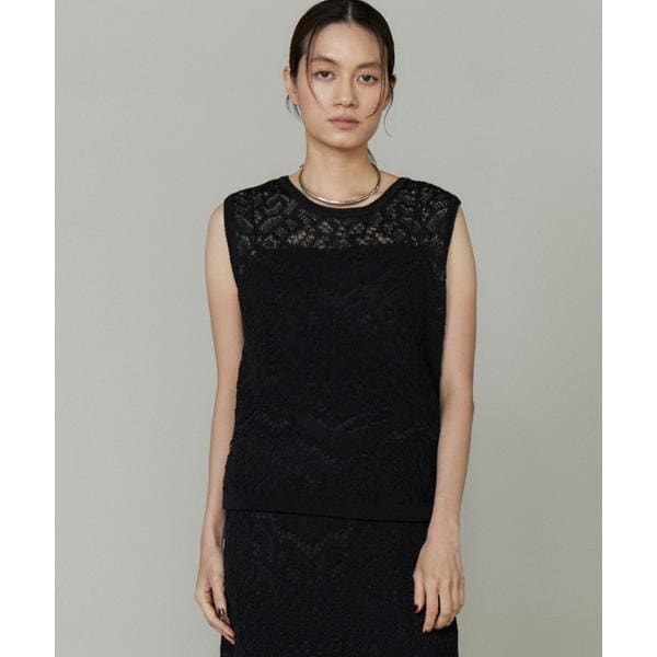 イネド（INED）/レース柄ノースリーブプルオーバー