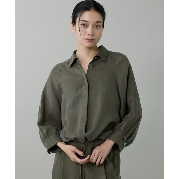 イネド（INED）/キュプラフィブリルラグランスリーブシャツ