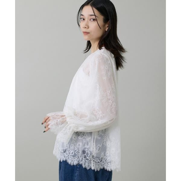 イネド（INED）/《大きいサイズ》レースブラウス