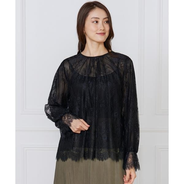 イネド（INED）/《大きいサイズ》レースブラウス