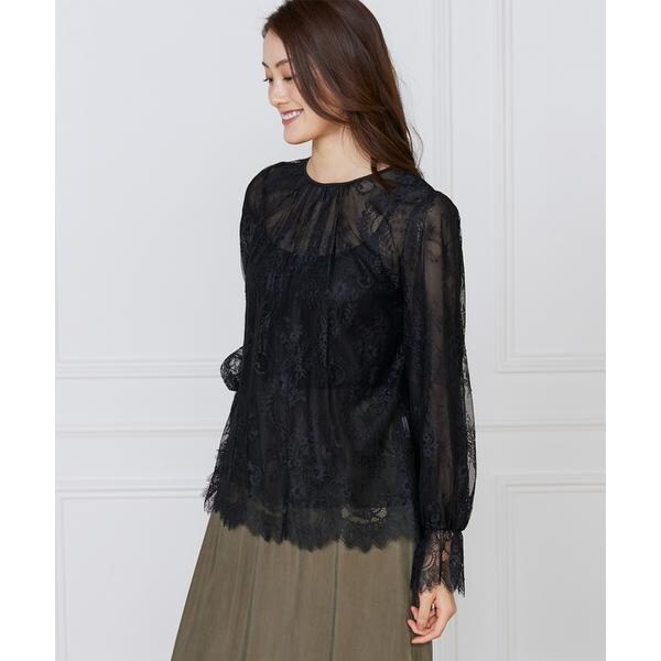イネド（INED）/《大きいサイズ》レースブラウス