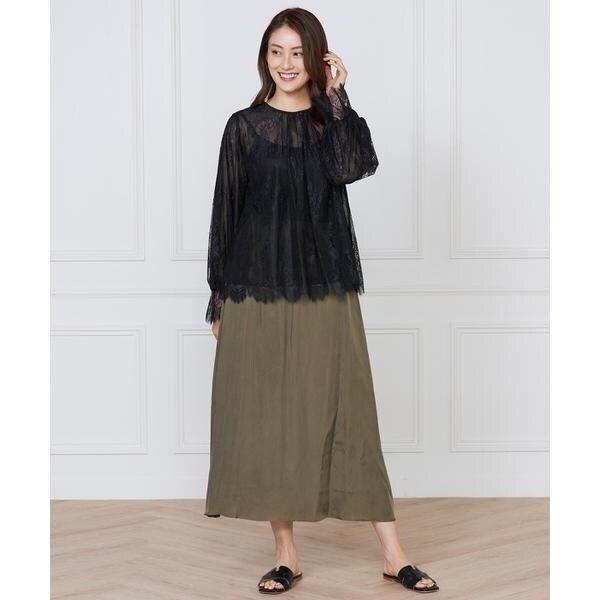 イネド（INED）/《大きいサイズ》レースブラウス