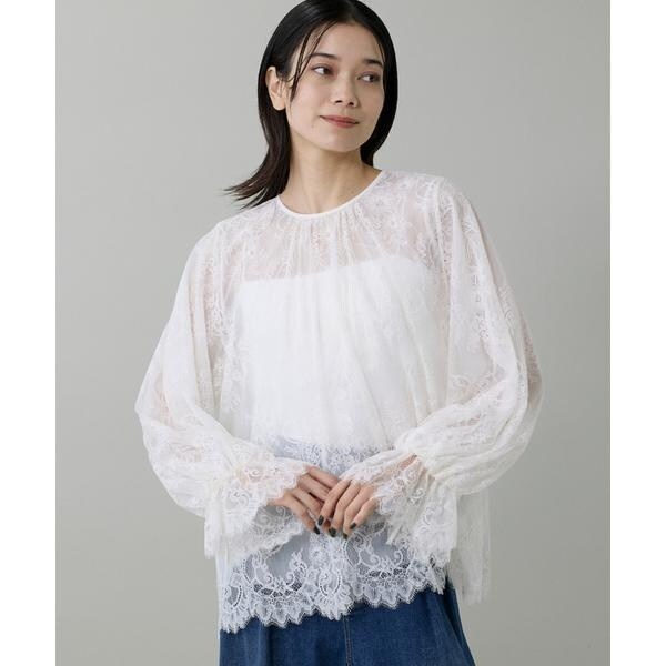 イネド（INED）/《大きいサイズ》レースブラウス