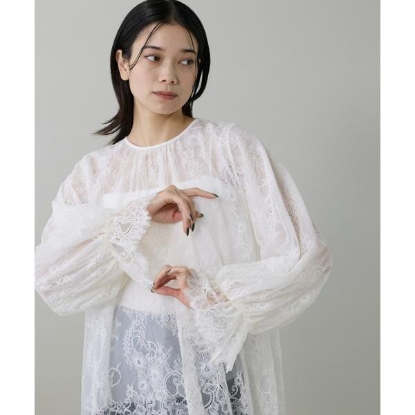 イネド（INED）/《大きいサイズ》レースブラウス