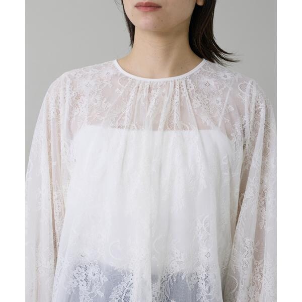 イネド（INED）/《大きいサイズ》レースブラウス