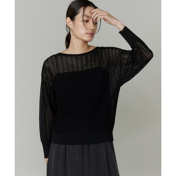 イネド（INED）/シアーレーシーニット《YVON》