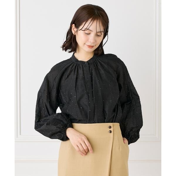 イネド（INED）/ラメドットギャザーブラウス