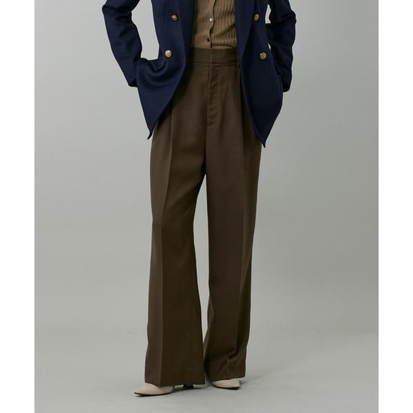 イネド（INED）/ライトカルゼ ツータックワイドパンツ