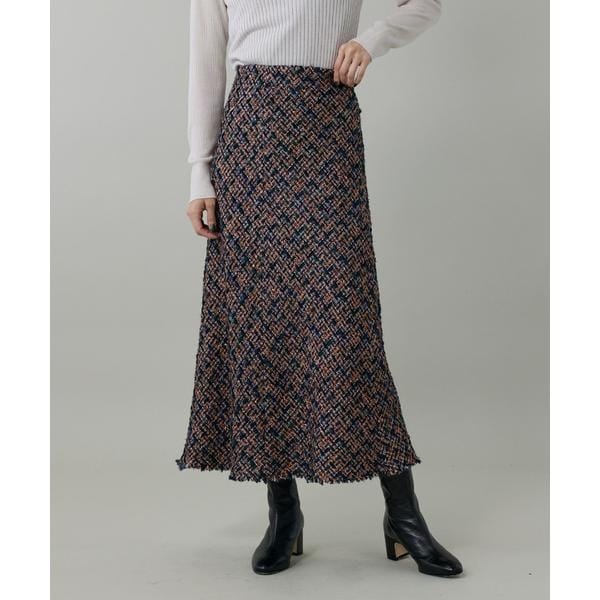 イネド（INED）/ツイードスカート《TOURNIER/トゥルニエ》