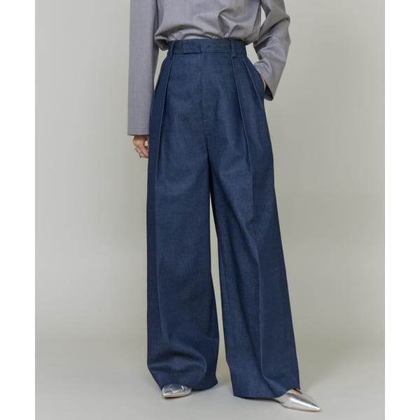 イネド（INED）/《三尋木奈保コラボ・Oggi11月号掲載商品》大人ワイドデニムパンツ