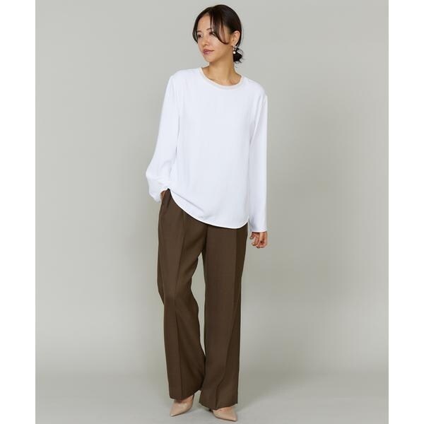 イネド（INED）/《大きいサイズ》吸汗速乾ジョーゼットプルオーバー