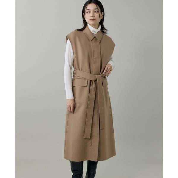 中古】ブルーガール ブルマリン ワンピース ひざ丈 ノースリーブ 総柄