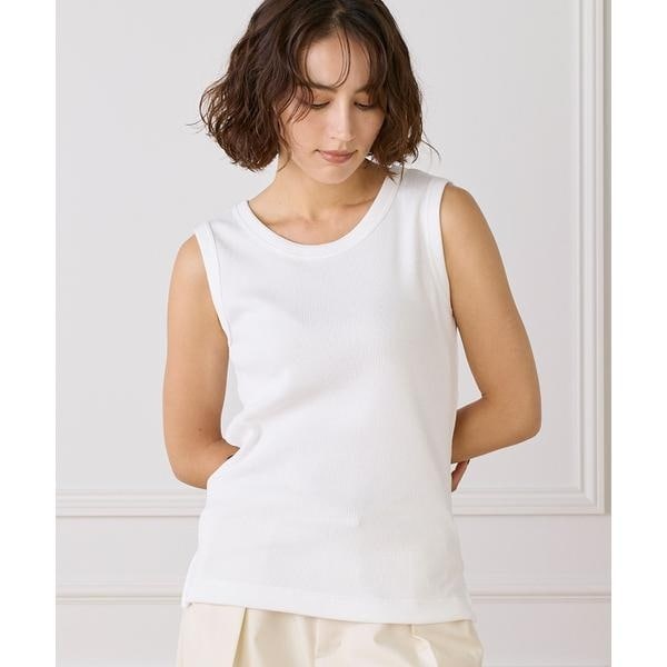 イネド（INED）/コットンリブタンクトップ《YVON》