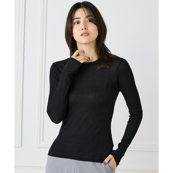 イネド（INED）/《大きいサイズ》クルーネックテレコカットソー