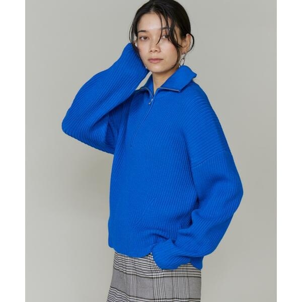 イネド（INED）/ハーフジッププルオーバーニット
