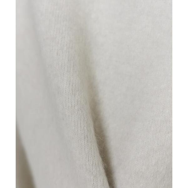 イネド（INED）/フォックスブレンド襟付きジップカーディガン《YVON》