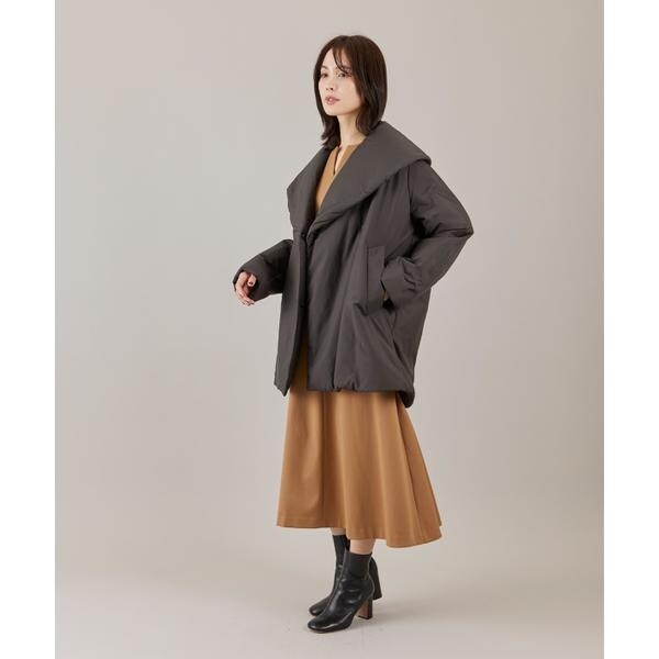 イネド（INED）/《大きいサイズ》キーネックワンピース