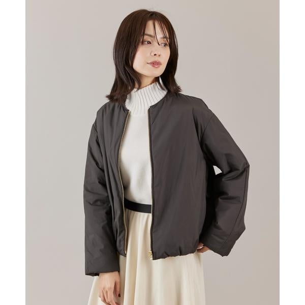 イネド（INED）/ノーカラー中綿ブルゾン《LIMONTA EAST》