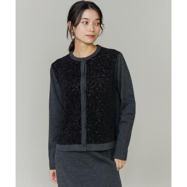 【NEW】イネド（INED）/レースカーディガン
