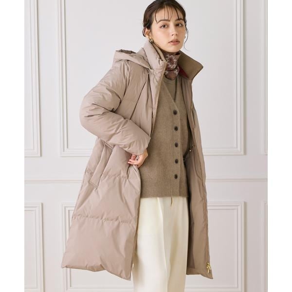 【NEW】イネド（INED）/《大きいサイズ》ロング丈 スタンドカラーダウンコート