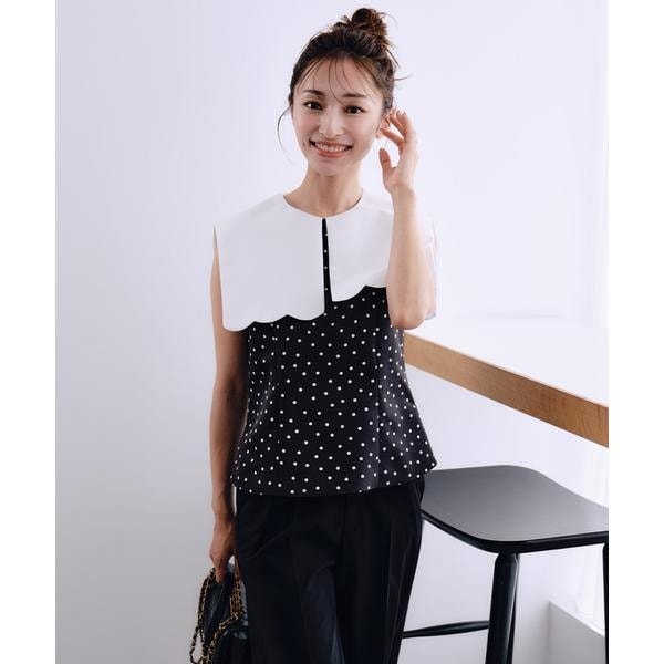 マーリエ ル カセット（Maglie le cassetto）/《M Maglie le cassetto×吉田理紗》“ほの甘”スカラップブラウス