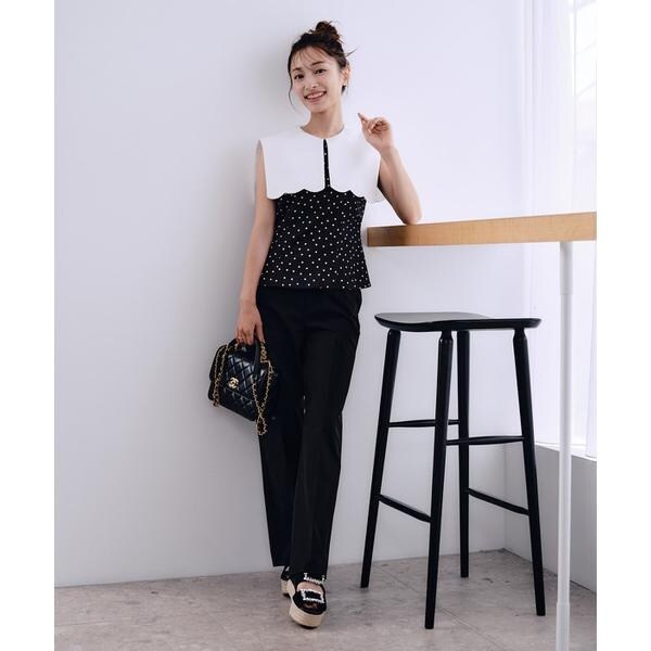 マーリエ ル カセット（Maglie le cassetto）/《M Maglie le cassetto×吉田理紗》“ほの甘”スカラップブラウス