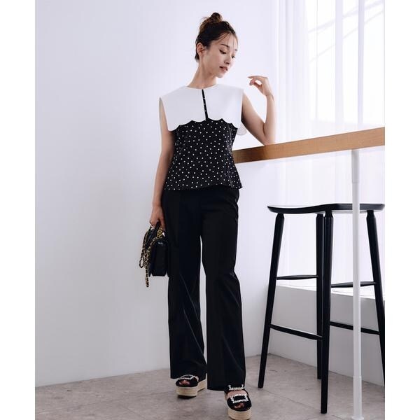 マーリエ ル カセット（Maglie le cassetto）/《M Maglie le cassetto×吉田理紗》“ほの甘”スカラップブラウス