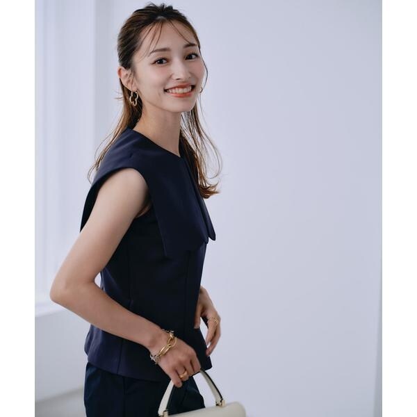 マーリエ ル カセット（Maglie le cassetto）/《M Maglie le cassetto×吉田理紗》“ほの甘”スカラップブラウス