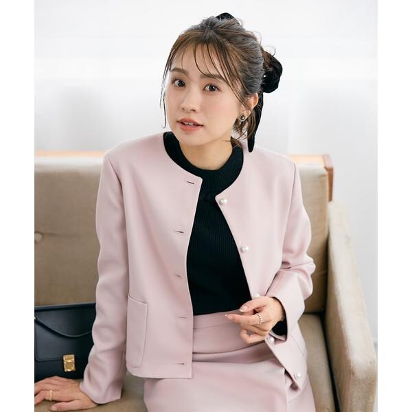 マーリエ ル カセット（Maglie le cassetto）/《曽田茉莉江コラボ》クルーネックパールジャケット