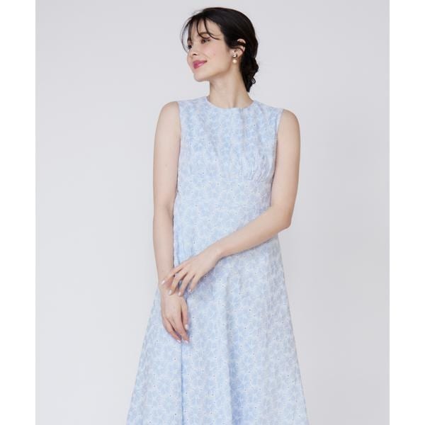 マーリエ ル カセット（Maglie le cassetto）/《大きいサイズ》刺繍レースワンピース