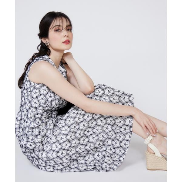 マーリエ ル カセット（Maglie le cassetto）/《大きいサイズ》刺繍レースワンピース