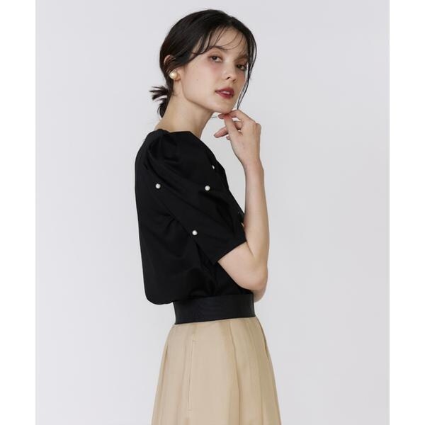 マーリエ ル カセット（Maglie le cassetto）/袖パールカットソー