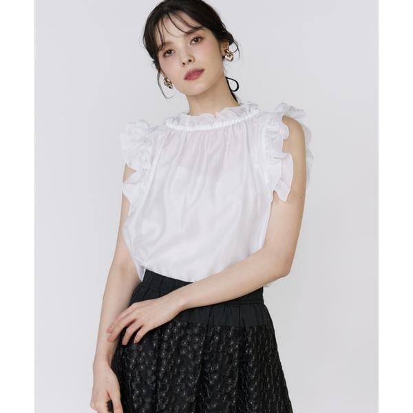 マーリエ ル カセット（Maglie le cassetto）/シャイニーフリルブラウス