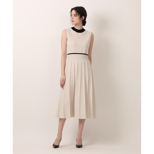 マーリエ ル カセット（Maglie le cassetto）/《大きいサイズ》バイカラーニットワンピース《M Maglie le cassetto》