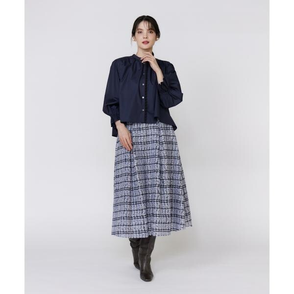 マーリエ ル カセット（Maglie le cassetto）/配色フリルショート丈