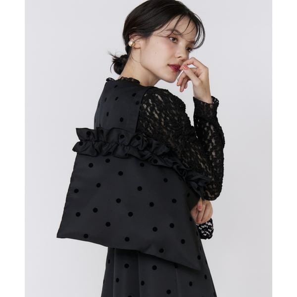 マーリエ ル カセット（Maglie le cassetto）/ドットフロッキーフリルトート