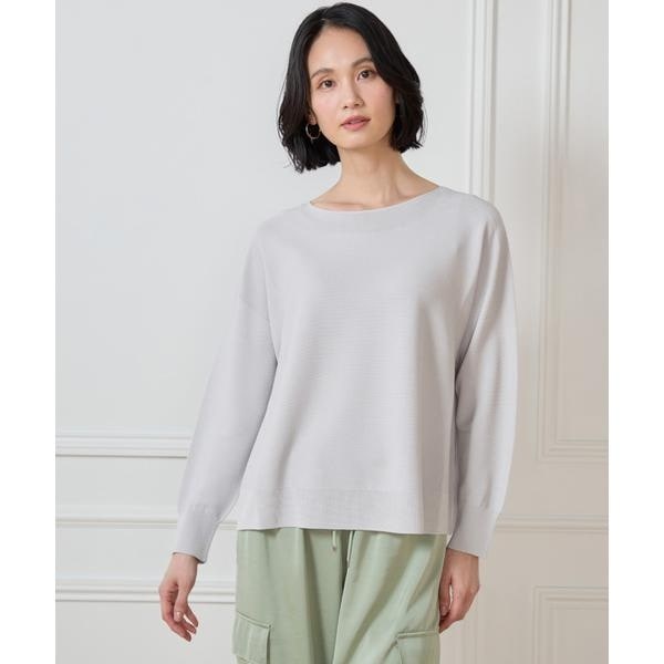 セブンアイディコンセプト（7ID concept）/《大きいサイズ》 ホールガーメントボートネックニット《Cuoo PLUS》