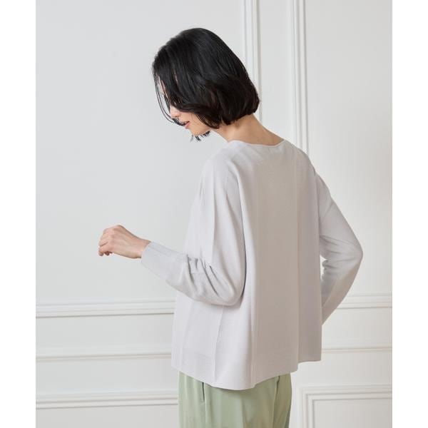 セブンアイディコンセプト（7ID concept）/《大きいサイズ》 ホールガーメントボートネックニット《Cuoo PLUS》