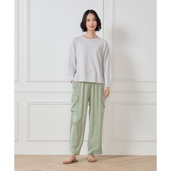 セブンアイディコンセプト（7ID concept）/《大きいサイズ》 ホールガーメントボートネックニット《Cuoo PLUS》