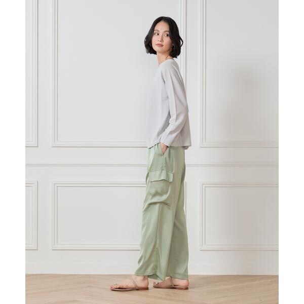 セブンアイディコンセプト（7ID concept）/《大きいサイズ》 ホールガーメントボートネックニット《Cuoo PLUS》