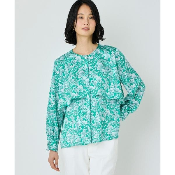 セブンアイディコンセプト（7ID concept）/ケープディテールブラウス