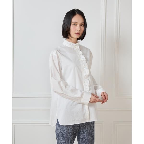 セブンアイディコンセプト（7ID concept）/《大きいサイズ》フリルシャツ