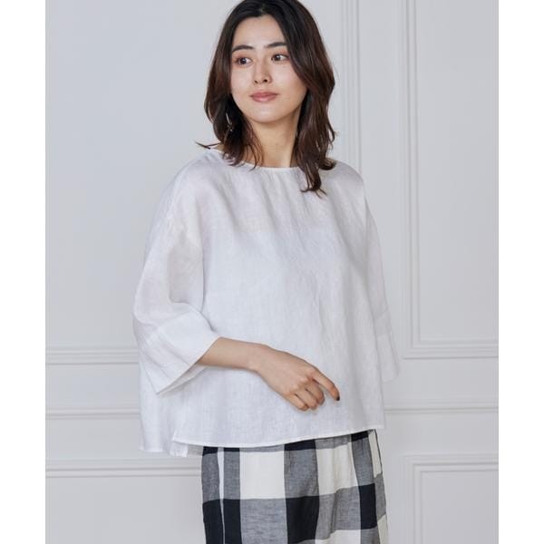セブンアイディコンセプト（7ID concept）/リネンワイドシルエットブラウス